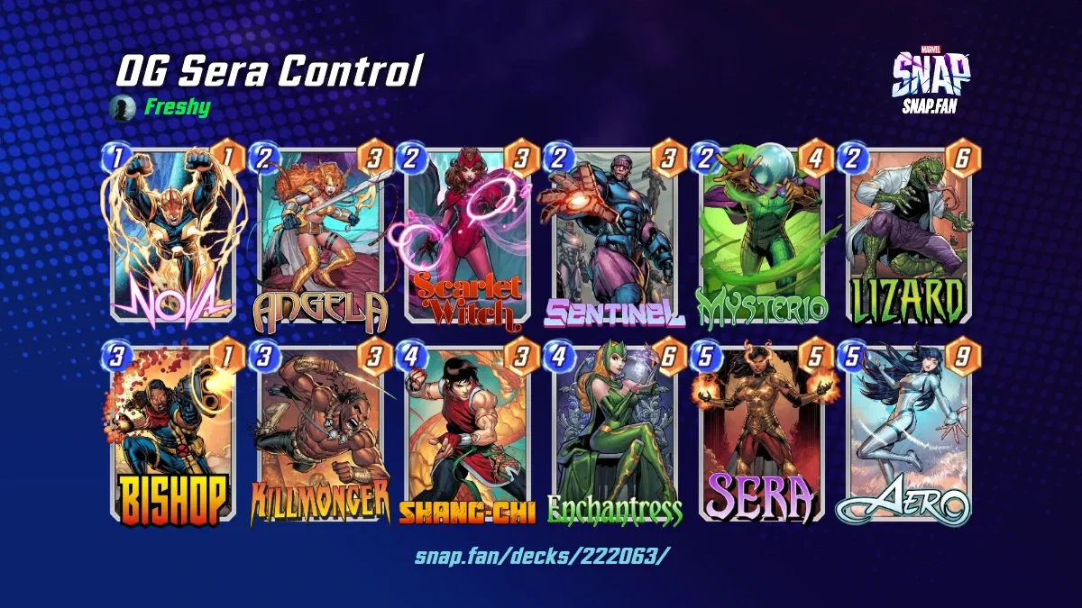 Sera Control OG by Freshy - Marvel Snap Decks - snap.fan