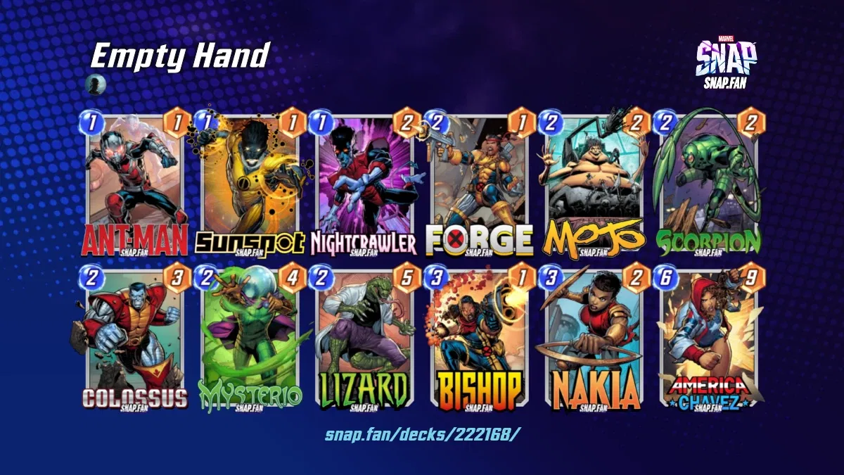 Empty Hand by None - Marvel Snap Decks - snap.fan
