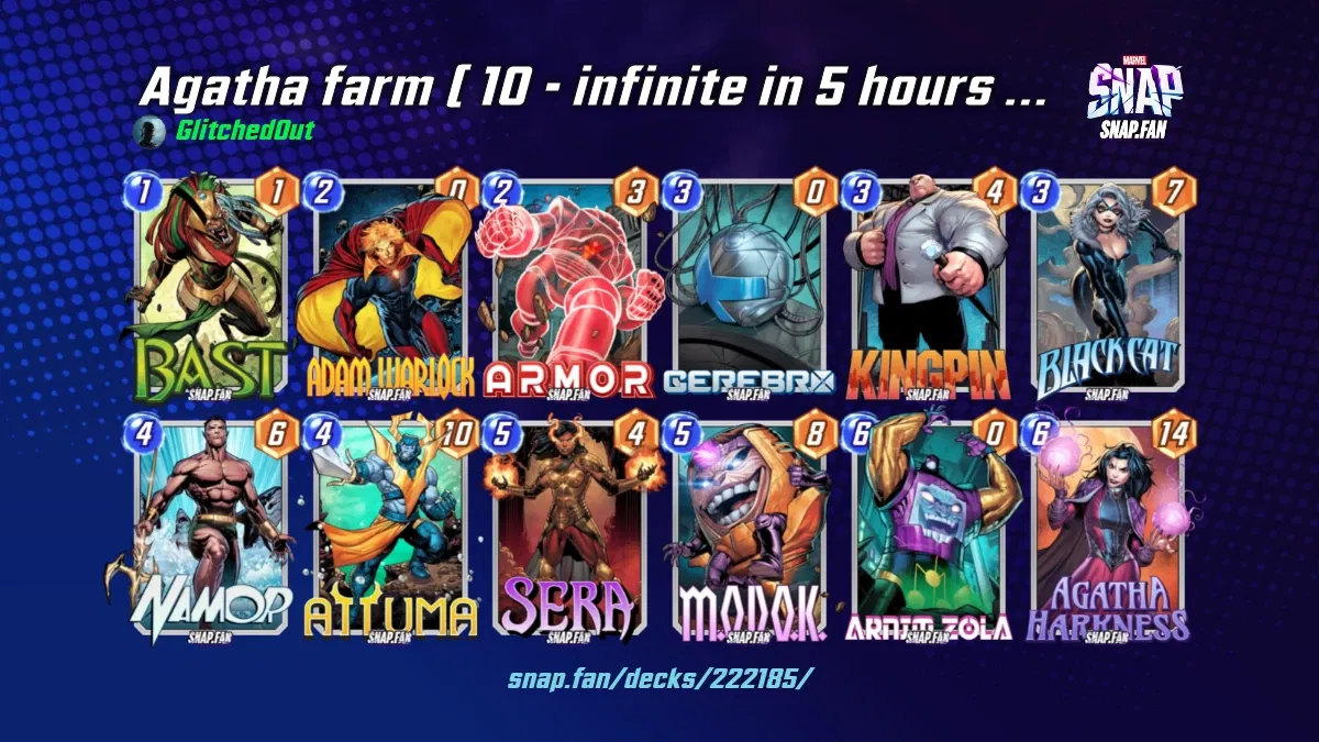 Agatha farm ( 10 - infinite in 5 hours !) [BEST Agatha deck] by ...