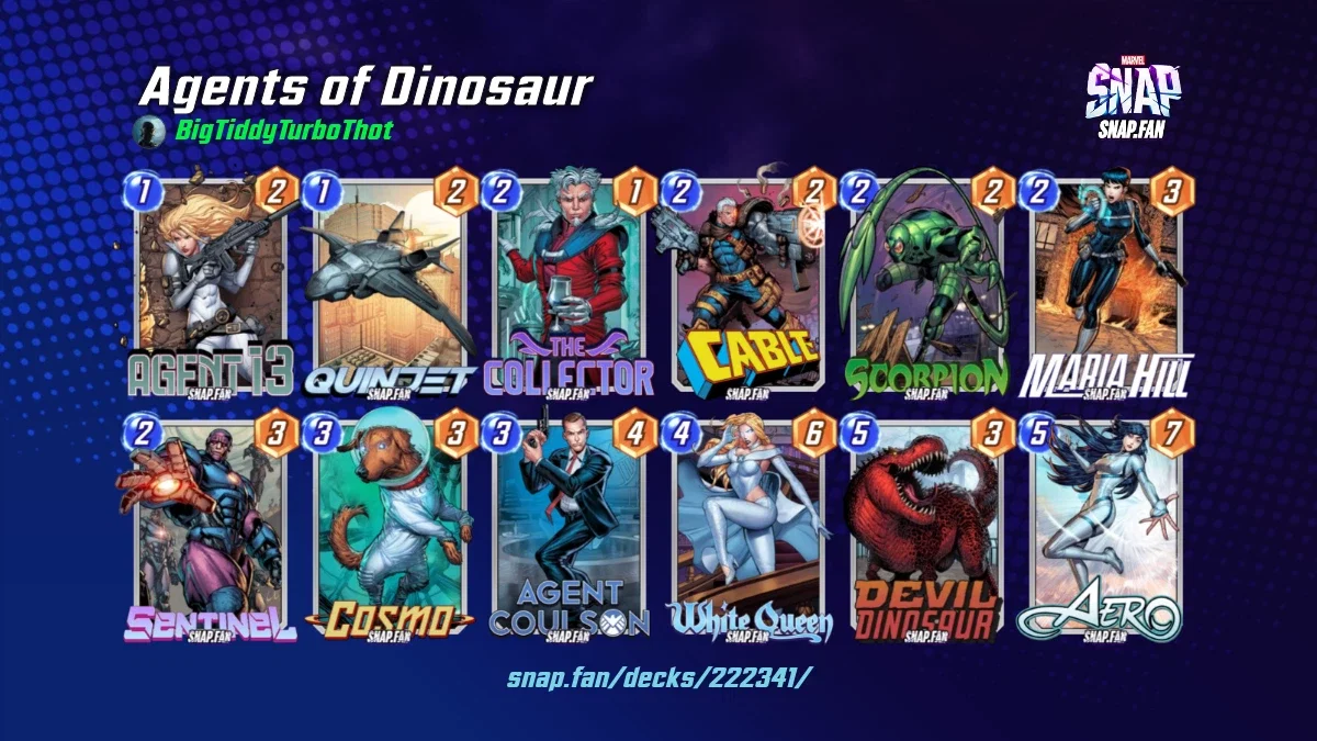 Agents of Dinosaur by BigTiddyTurboThot - Marvel Snap Decks - snap.fan