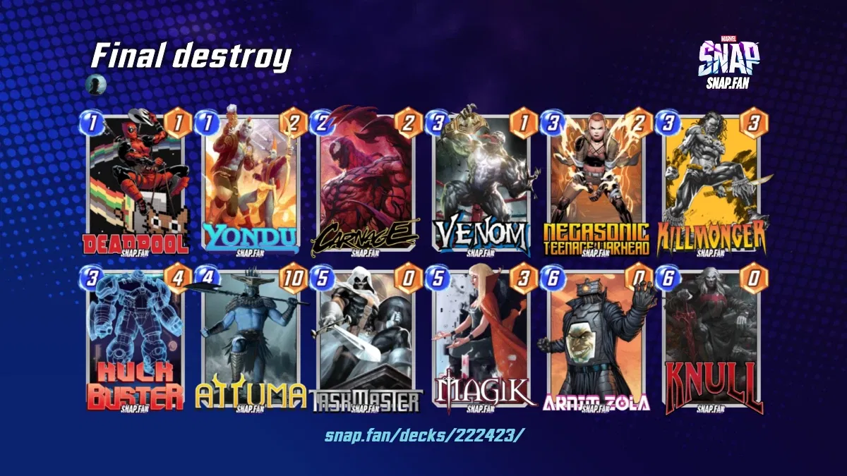 Final destroy by None - Marvel Snap Decks - snap.fan