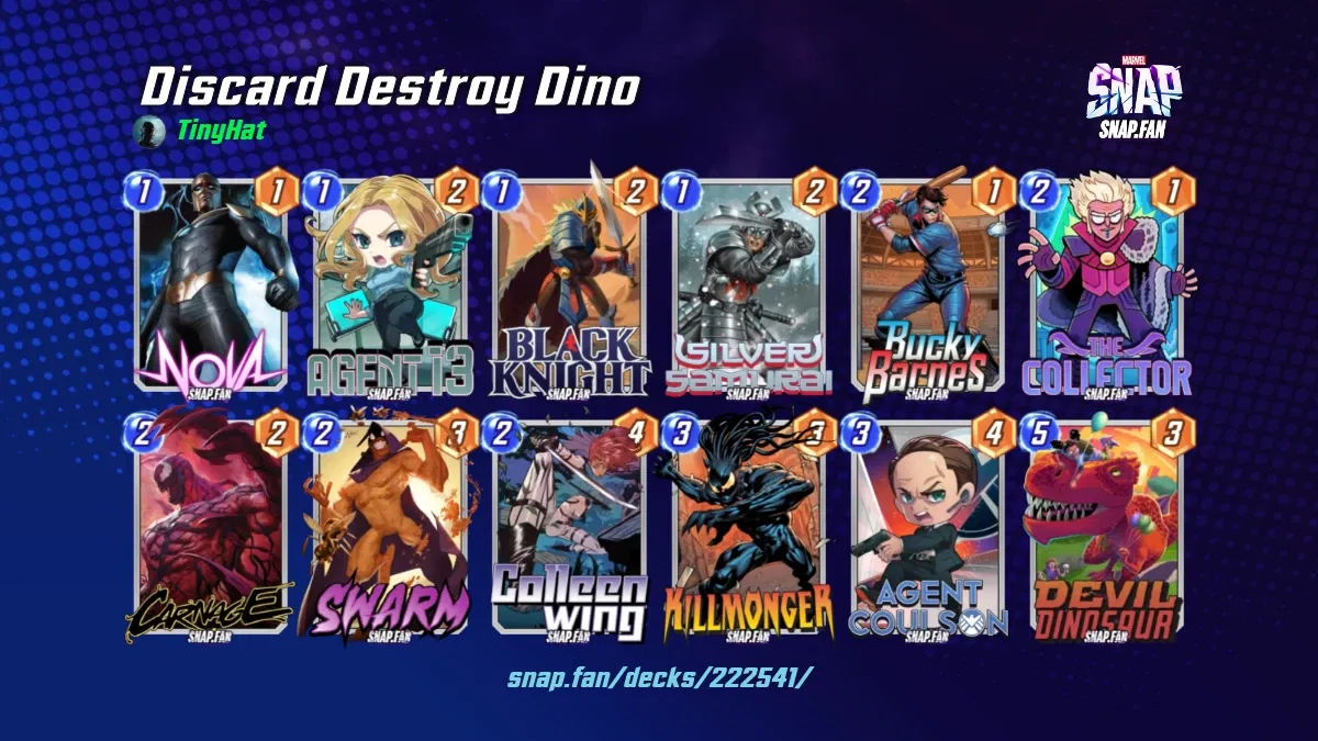 Discard Destroy Dino by TinyHat - Marvel Snap Decks - snap.fan