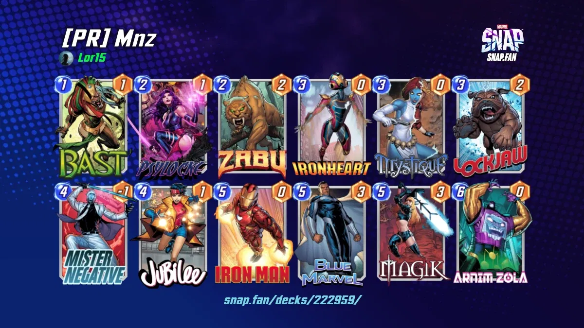 [PR] Mnz by Lor15 - Marvel Snap Decks - snap.fan
