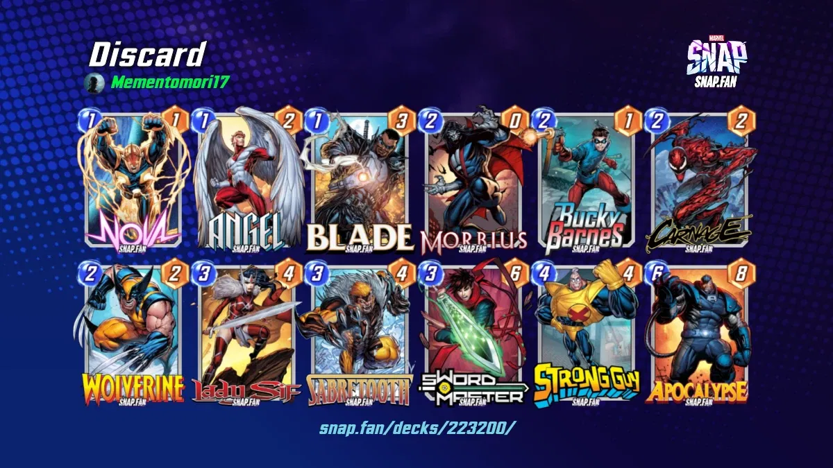 Discard by Mementomori17 - Marvel Snap Decks - snap.fan