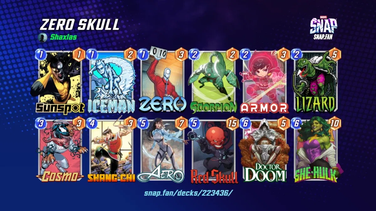 ZERO SKULL by Shaxlas - Marvel Snap Decks - snap.fan