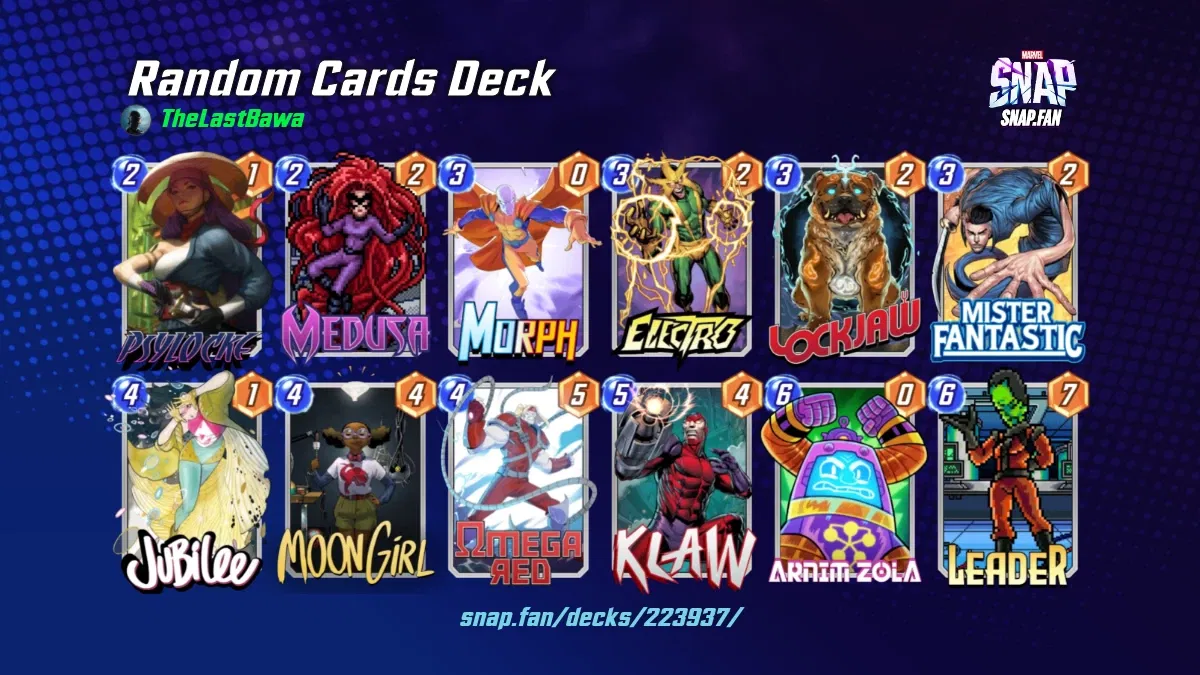 Random Cards Deck by TheLastBawa - Marvel Snap Decks - snap.fan