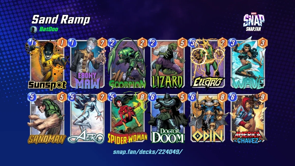 Sand Ramp by Bat0oo - Marvel Snap Decks - snap.fan
