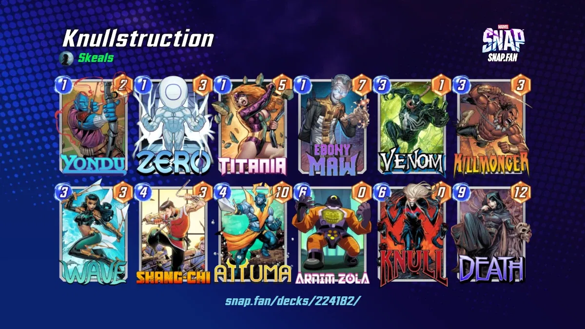 Knullstruction by Skeals - Marvel Snap Decks - snap.fan