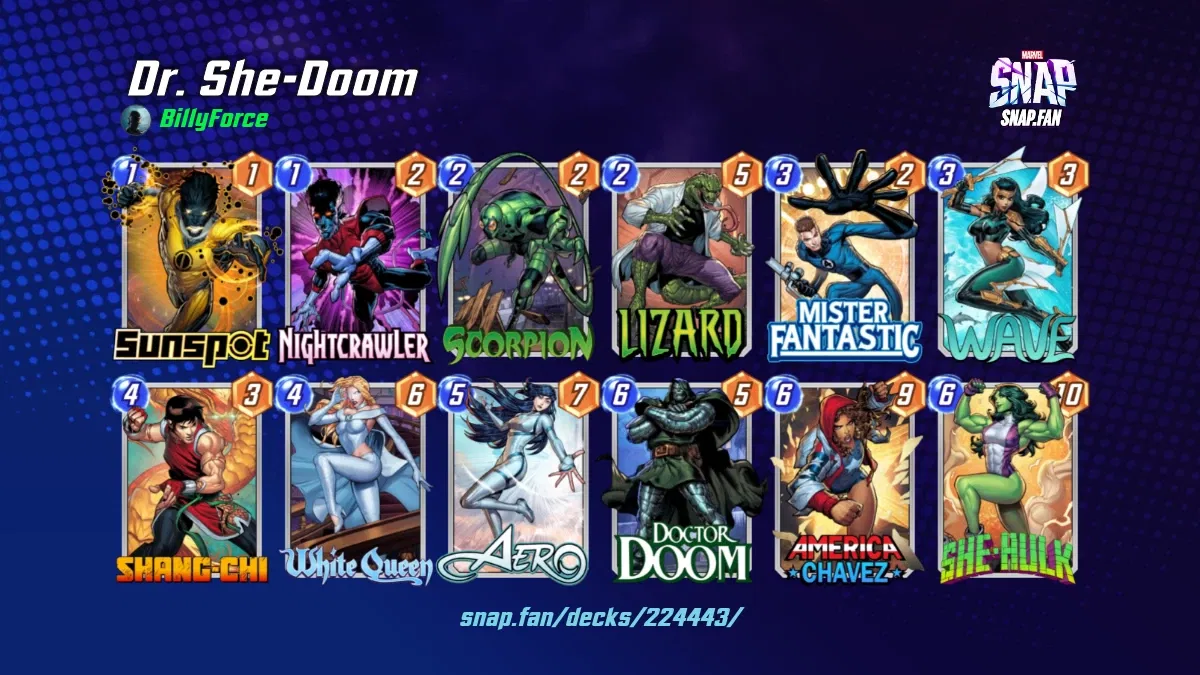 Dr. She-Doom by BillyForce - Marvel Snap Decks - snap.fan