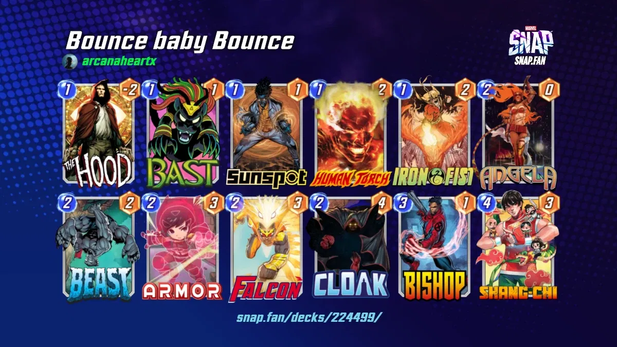 Bounce baby Bounce by arcanaheartx - Marvel Snap Decks - snap.fan