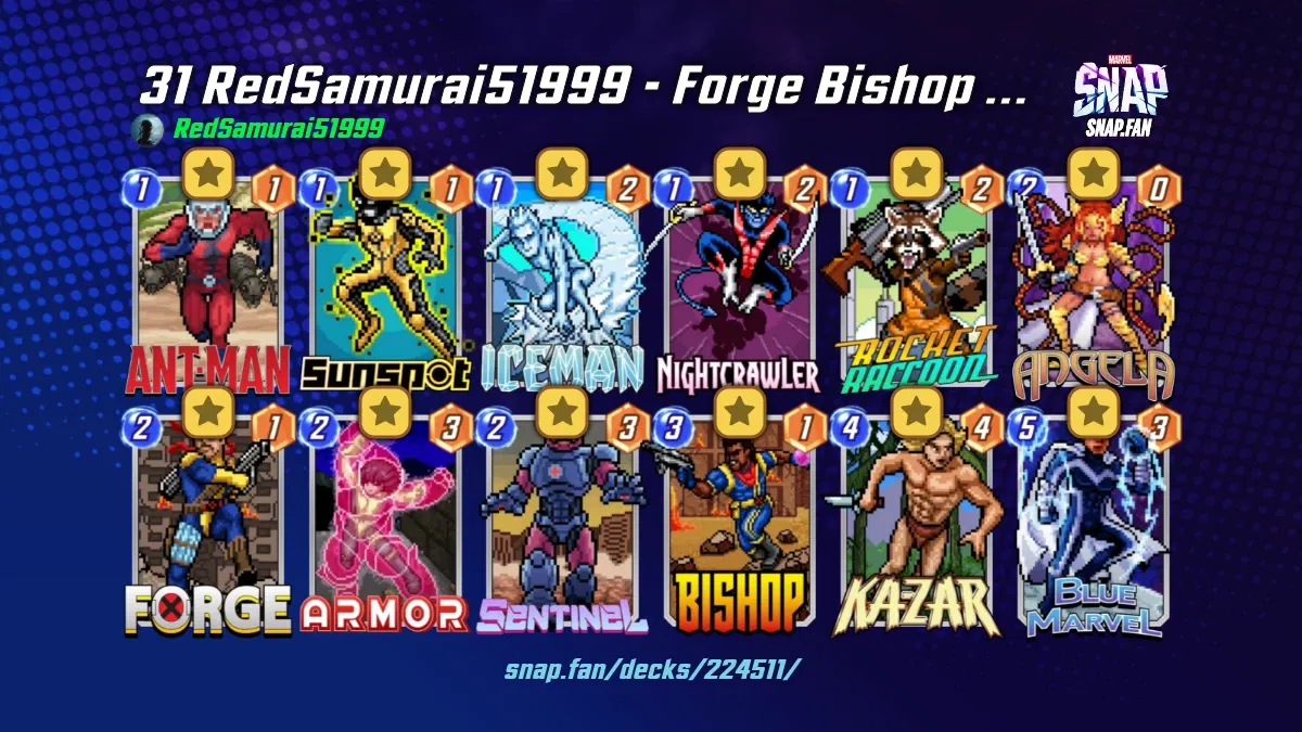 31 RedSamurai51999 - Forge Bishop Zoo by RedSamurai51999 - Marvel Snap Decks - snap.fan