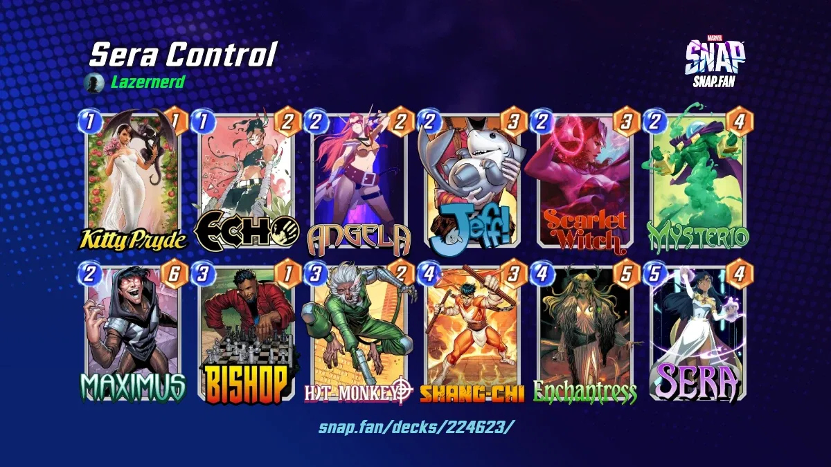 Sera Control by Lazernerd - Marvel Snap Decks - snap.fan