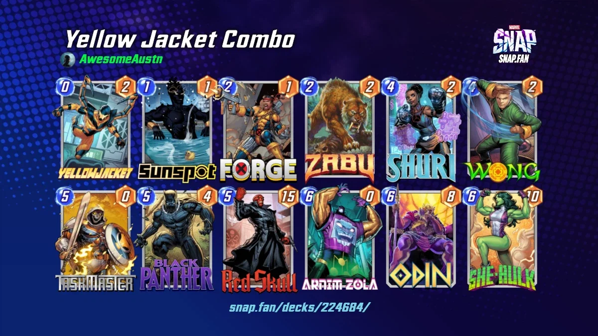 Yellow Jacket Combo by AwesomeAustn - Marvel Snap Decks - snap.fan
