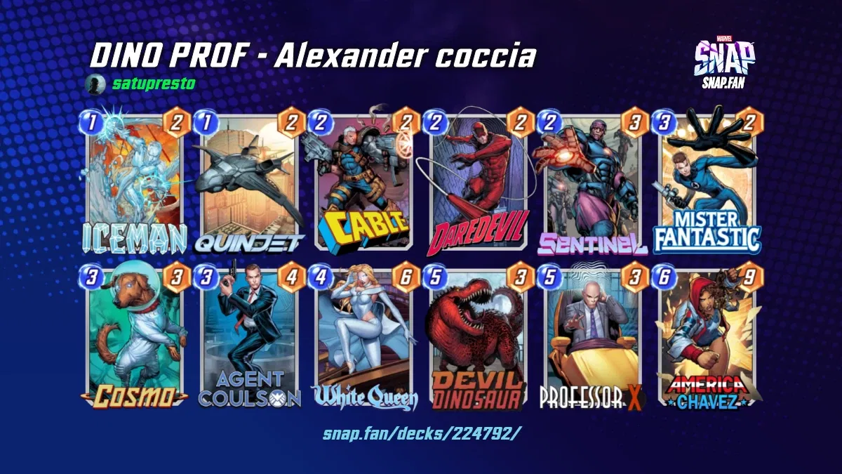 DINO PROF - Alexander coccia by satupresto - Marvel Snap Decks - snap.fan