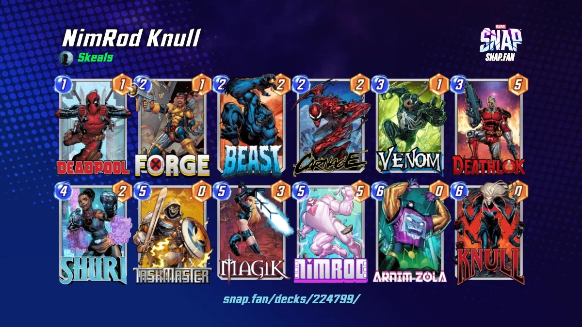 NimRod Knull by Skeals - Marvel Snap Decks - snap.fan