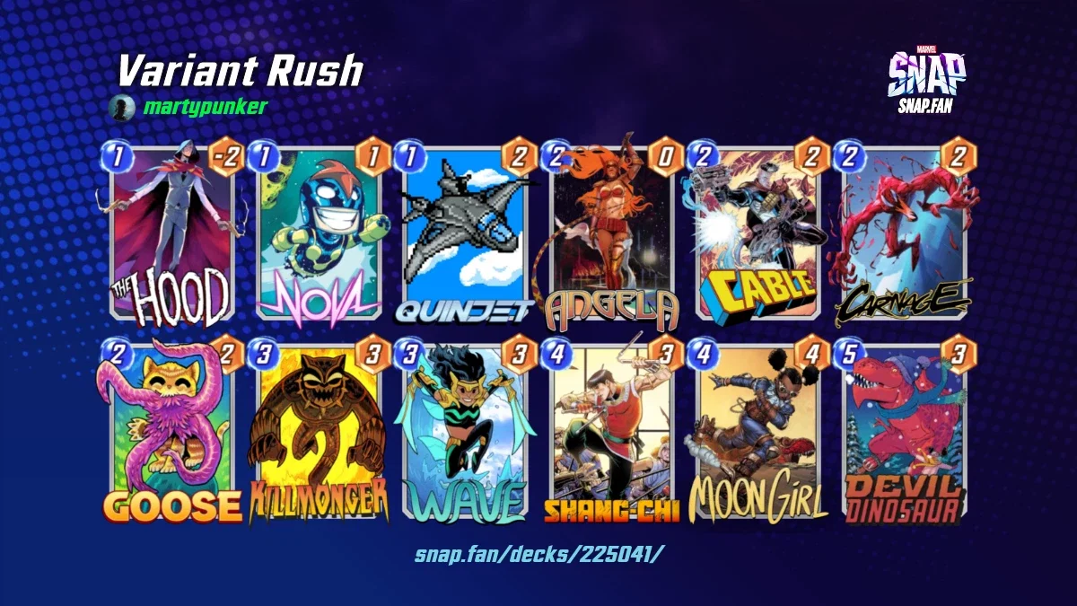 Variant Rush by martypunker - Marvel Snap Decks - snap.fan