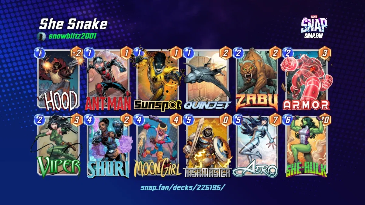 She Snake by snowblitz2001 - Marvel Snap Decks - snap.fan