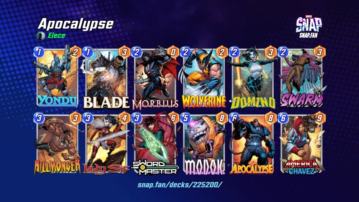 Apocalypse by Elece - Marvel Snap Decks - snap.fan