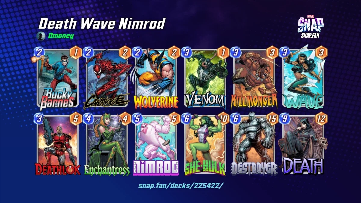 Death Wave Nimrod by Dmoney - Marvel Snap Decks - snap.fan