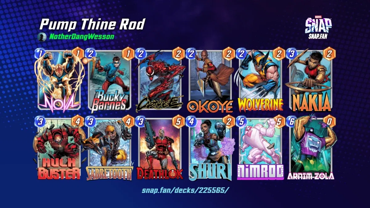 Pump Thine Rod by NotherDangWesson - Marvel Snap Decks - snap.fan
