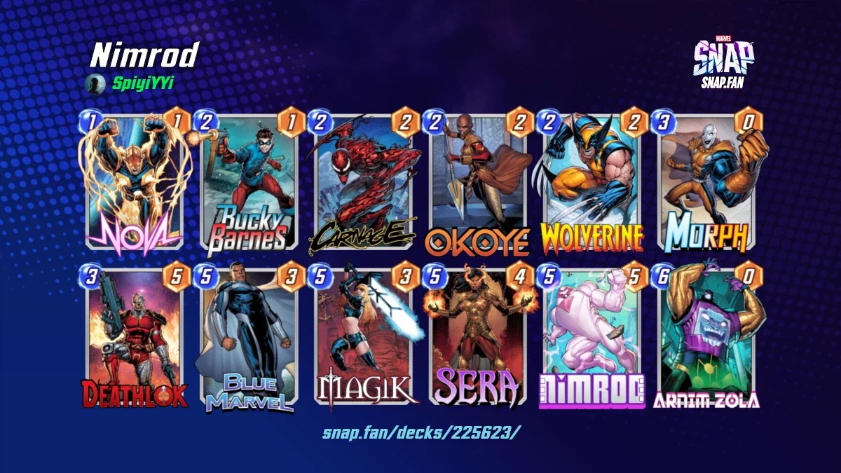 Nimrod by SpiyiYYi - Marvel Snap Decks - snap.fan