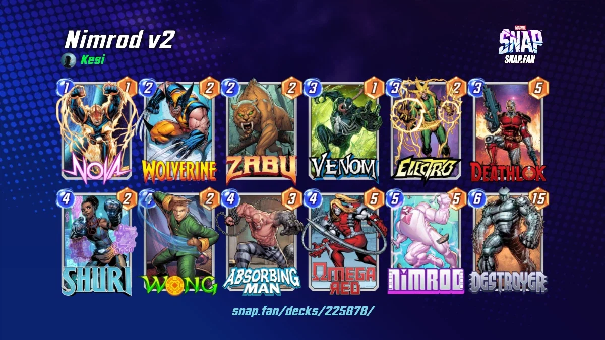 Nimrod v2 by Kesi - Marvel Snap Decks - snap.fan