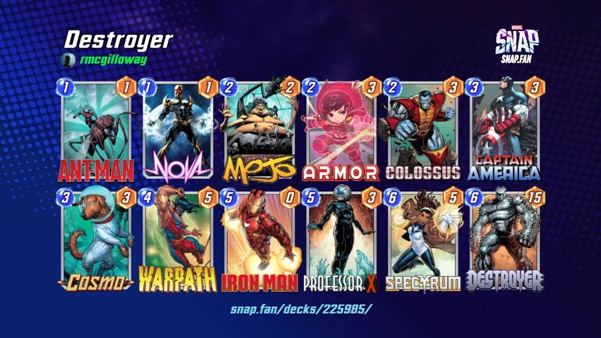 Destroyer by rmcgilloway - Marvel Snap Decks - snap.fan