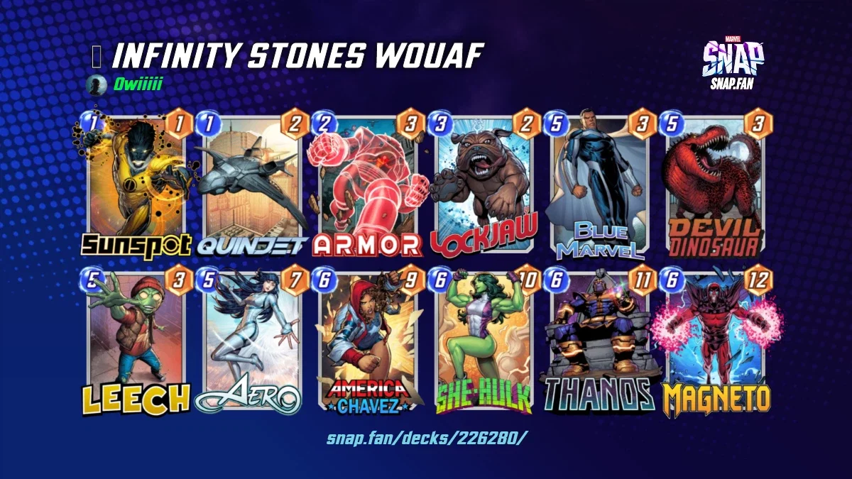 🍆 INFINITY STONES WOUAF by Owiiiii - Marvel Snap Decks - snap.fan