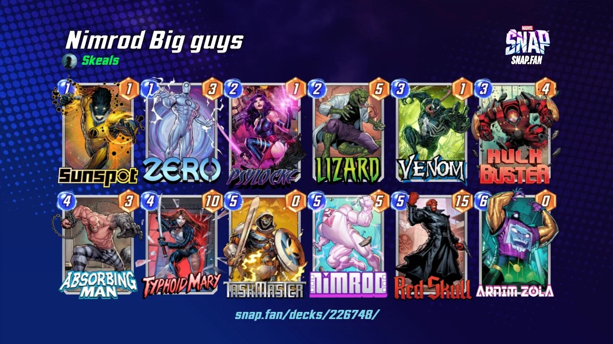 Nimrod Big guys by Skeals - Marvel Snap Decks - snap.fan