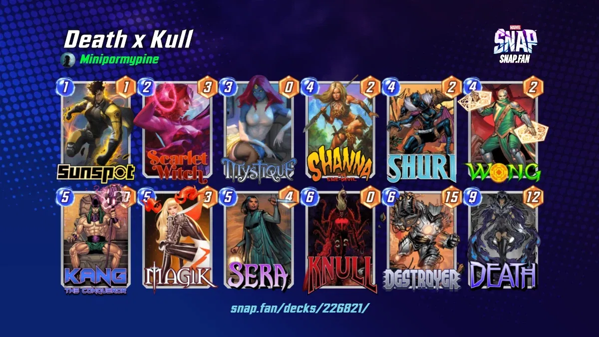 Death x Kull by Minipormypine - Marvel Snap Decks - snap.fan