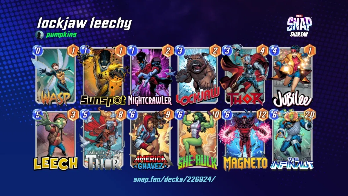 lockjaw leechy by pumpkins - Marvel Snap Decks - snap.fan