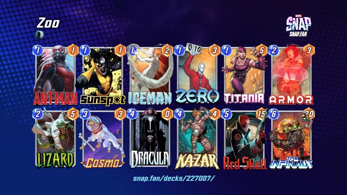 Zoo by None - Marvel Snap Decks - snap.fan