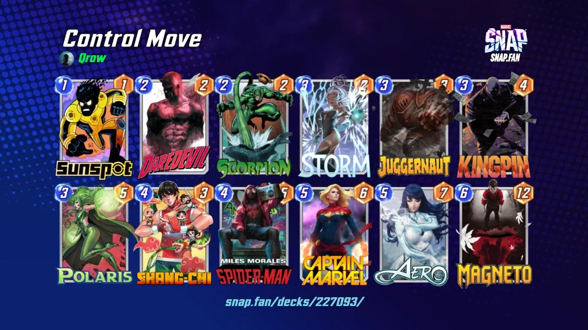 Control Move by Qrow - Marvel Snap Decks - snap.fan