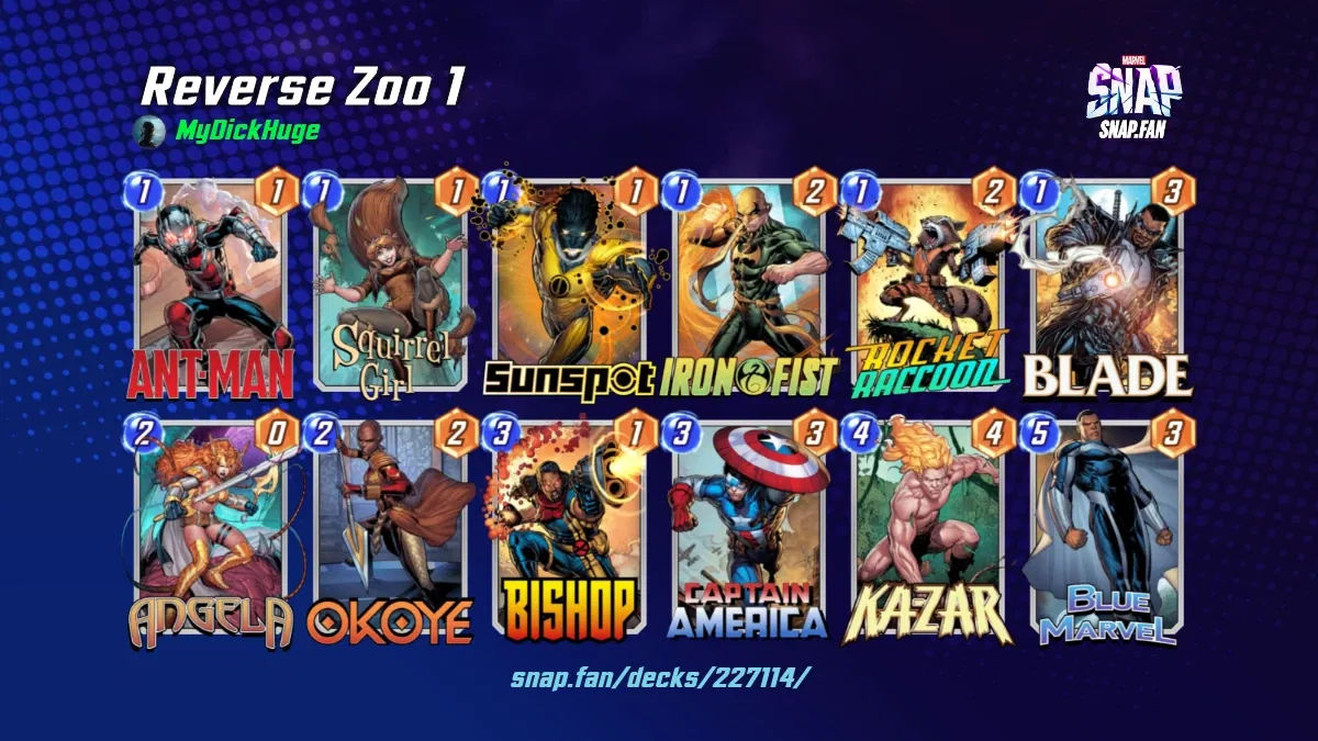 Reverse Zoo 1 by MyDickHuge - Marvel Snap Decks - snap.fan