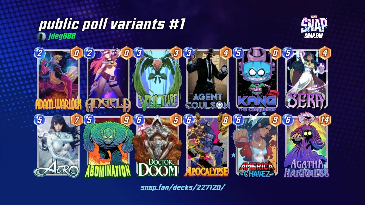 public poll variants #1 by jdeg888 - Marvel Snap Decks - snap.fan