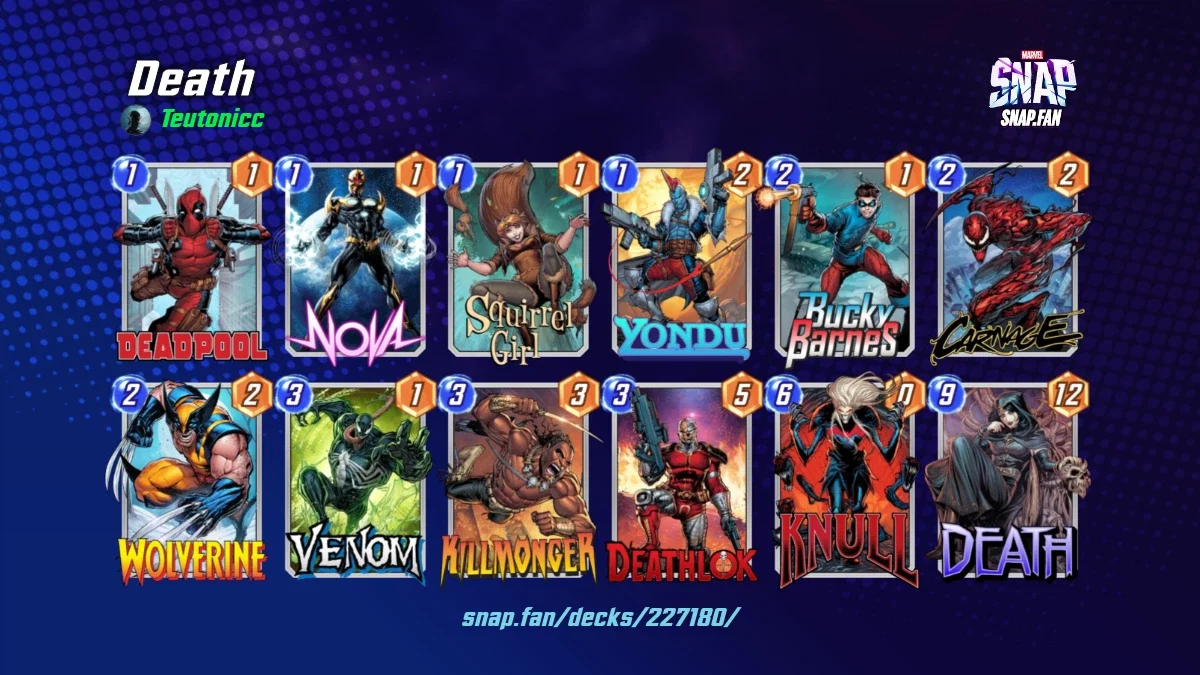 Death by Teutonicc - Marvel Snap Decks - snap.fan