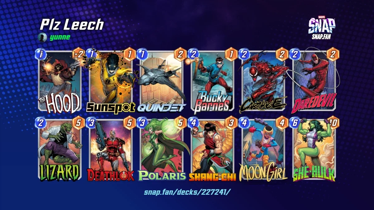 Plz Leech by yunne - Marvel Snap Decks - snap.fan