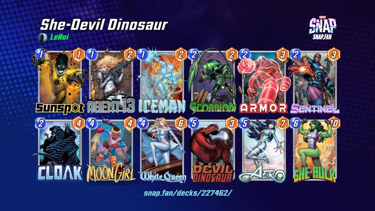 She-Devil Dinosaur by LeRoi - Marvel Snap Decks - snap.fan