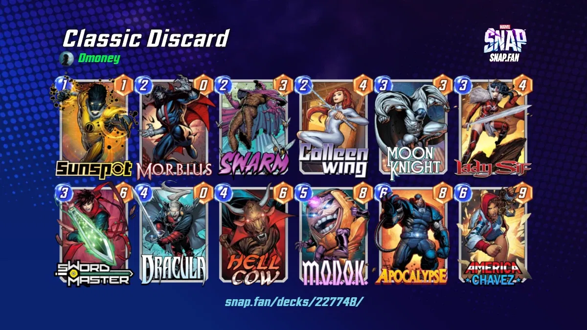 Classic Discard by Dmoney - Marvel Snap Decks - snap.fan
