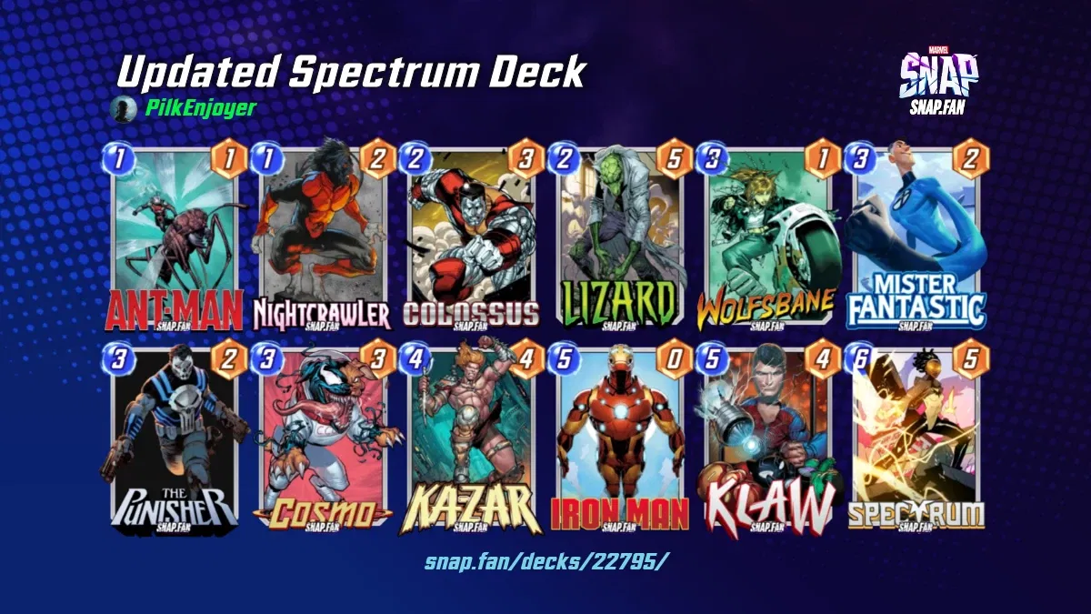 Updated Spectrum Deck by PilkEnjoyer - Marvel Snap Decks - snap.fan