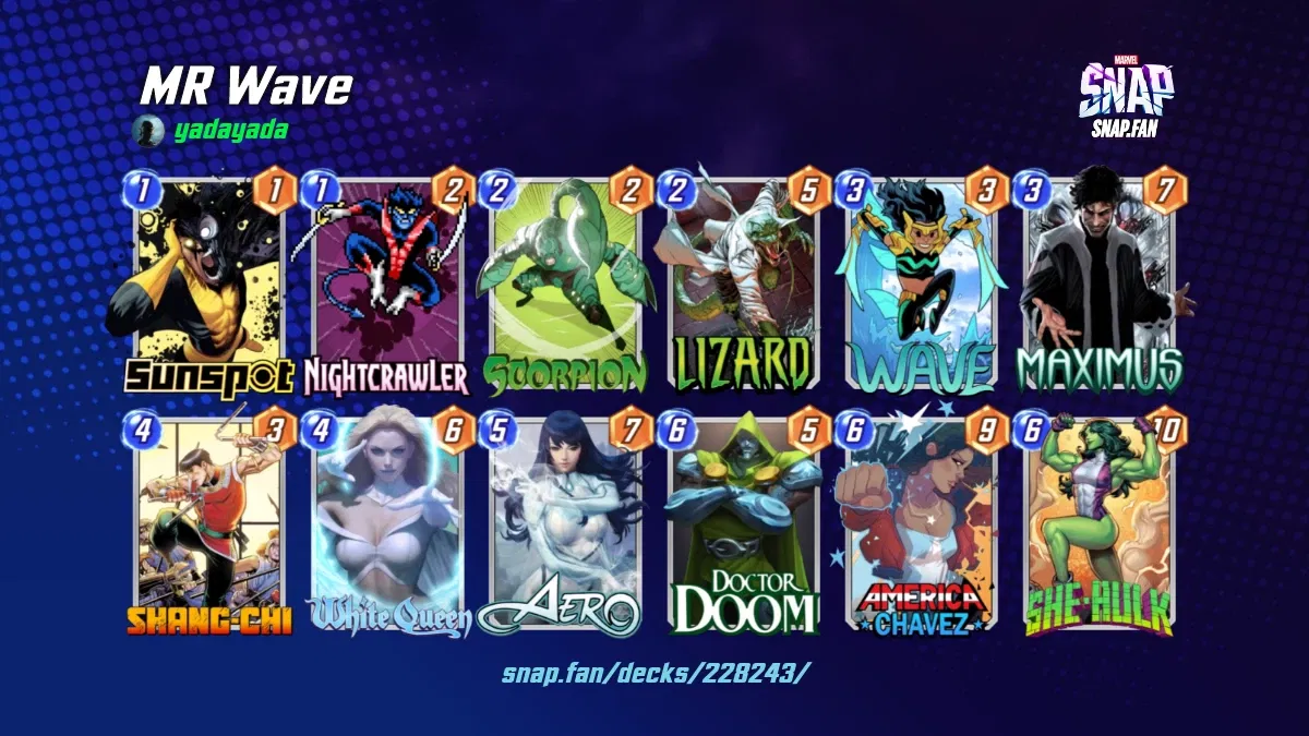 MR Wave by yadayada - Marvel Snap Decks - snap.fan