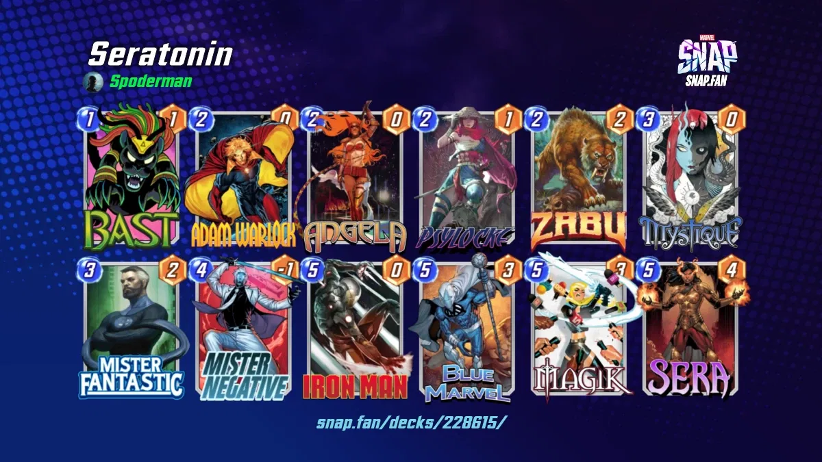 Seratonin by Spoderman - Marvel Snap Decks - snap.fan