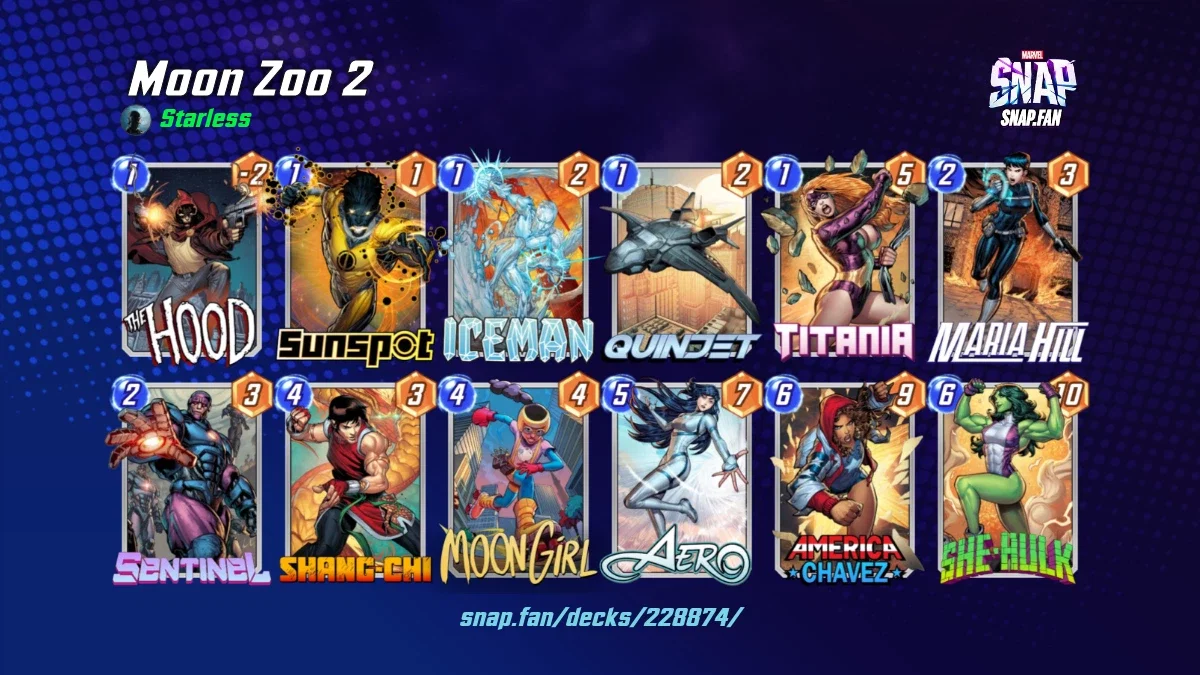 Moon Zoo 2 by Starless - Marvel Snap Decks - snap.fan