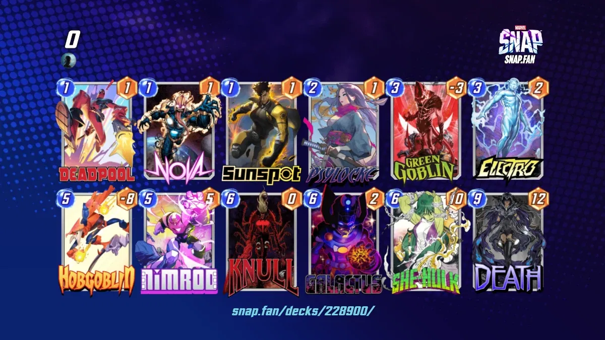 O by None - Marvel Snap Decks - snap.fan