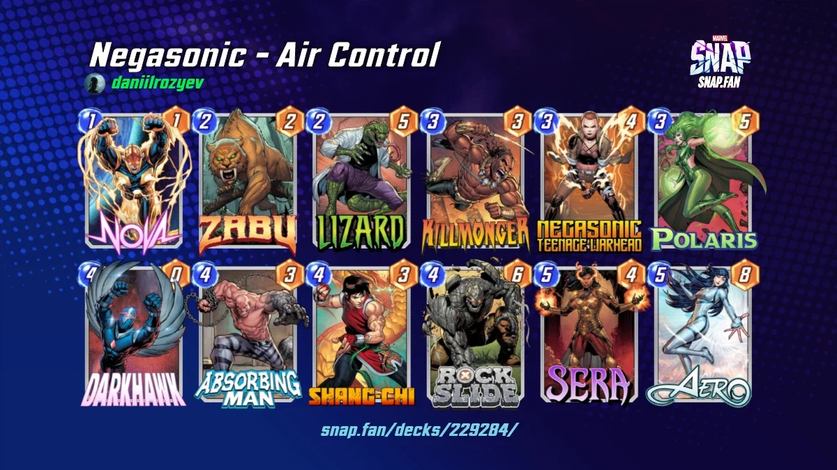 Negasonic – Air Control by daniilrozyev - Marvel Snap Decks - snap.fan