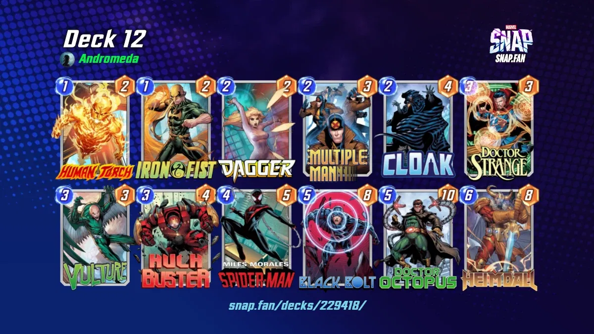 Deck 12 by Andromeda - Marvel Snap Decks - snap.fan
