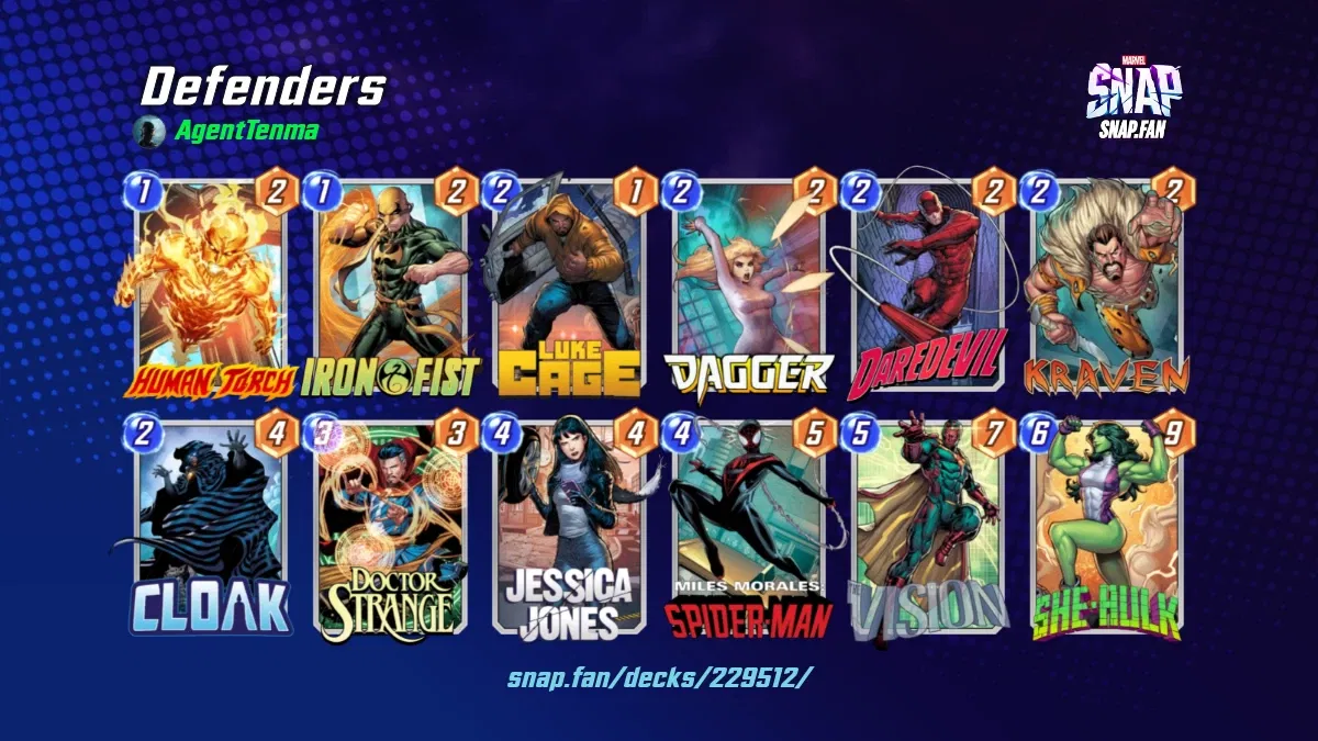 Defenders by AgentTenma - Marvel Snap Decks - snap.fan