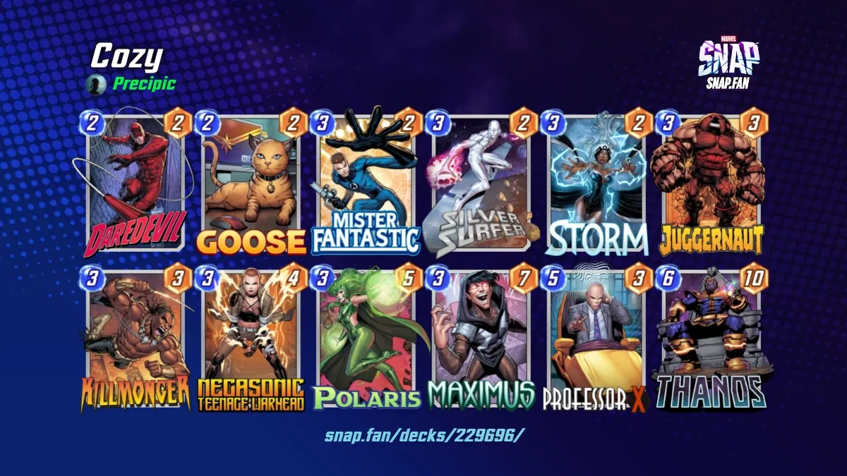 Cozy by Precipic - Marvel Snap Decks - snap.fan