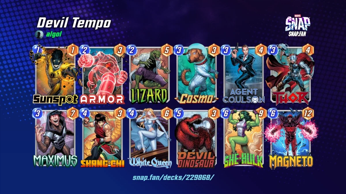 Devil Tempo by algol - Marvel Snap Decks - snap.fan
