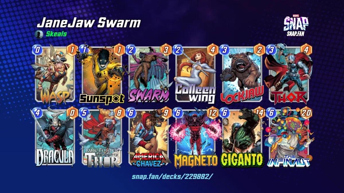 JaneJaw Swarm by Skeals - Marvel Snap Decks - snap.fan